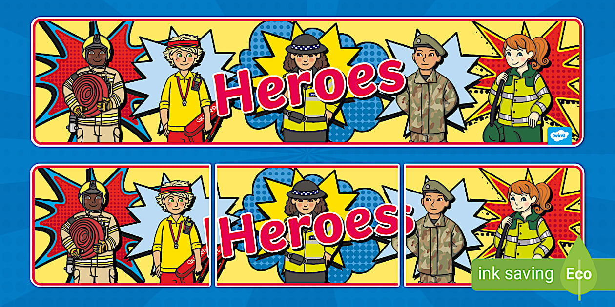 Heroes Display Banner (teacher made) - Twinkl