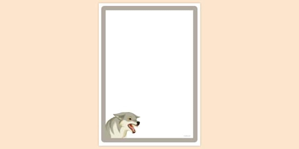 Angry Wolf Page Border | Page Borders | Twinkl - Twinkl