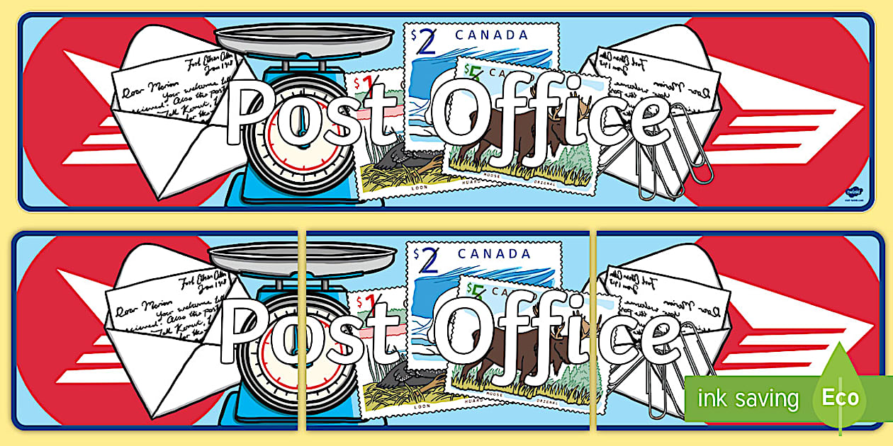 Canadian Post Office Role Play Display Banner (teacher made)