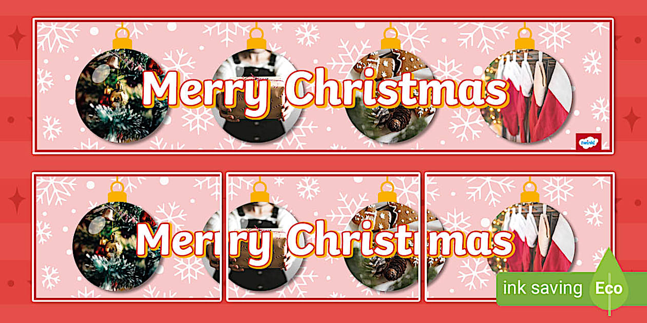 Merry Christmas Photo Display Banner