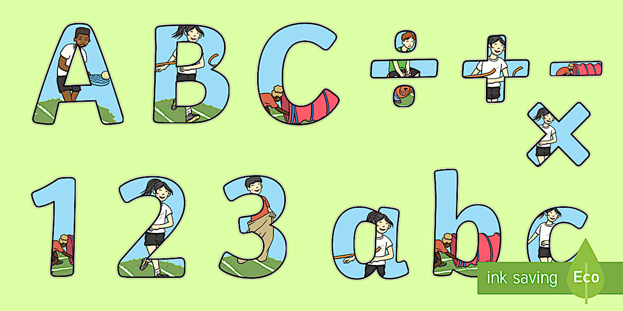 Sports Day Themed Display Lettering (Teacher-Made) - Twinkl