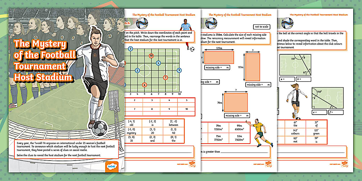 5th/6th Class Football Maths Mystery Game (teacher made)