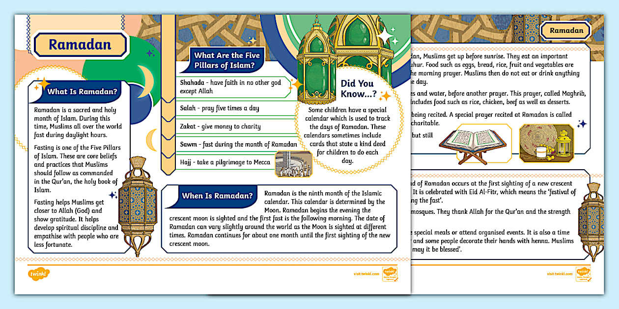 KS2 Ramadan Fact File (Teacher-Made) - Twinkl