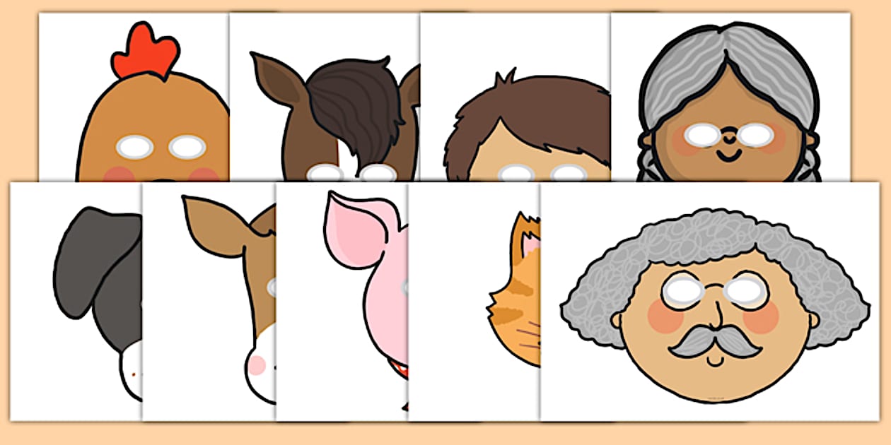 The Gingerbread Man Dramatic Play Masks (teacher made)