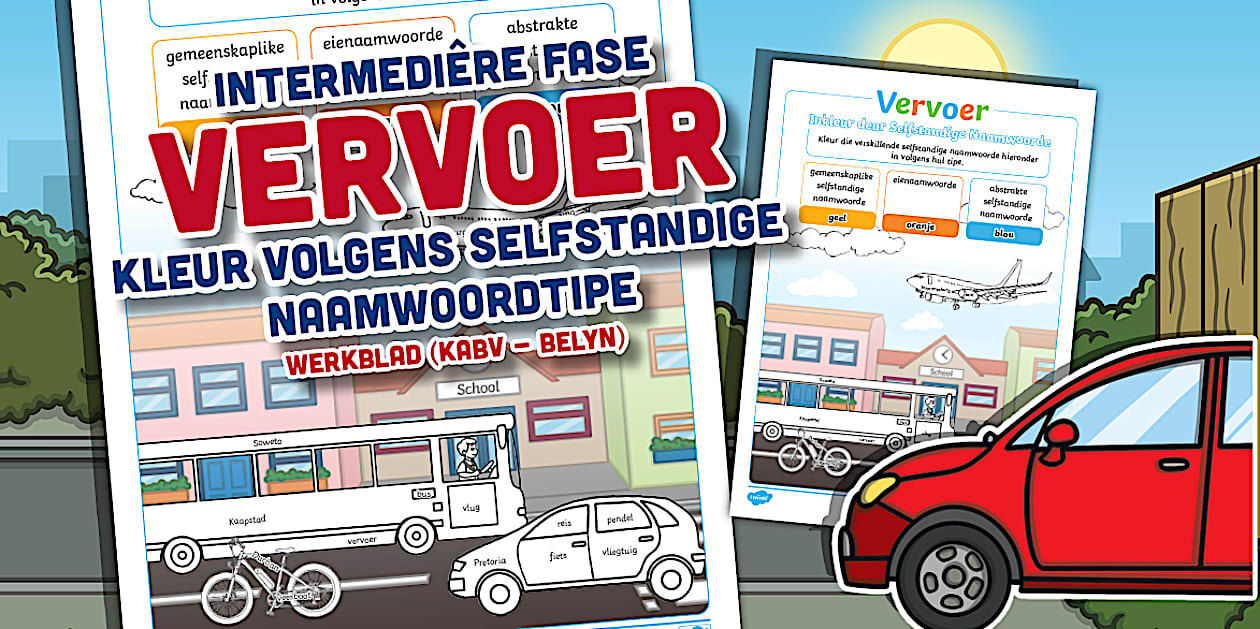 Intermediêre Fase - Vervoer - Kleur volgens selfstandige