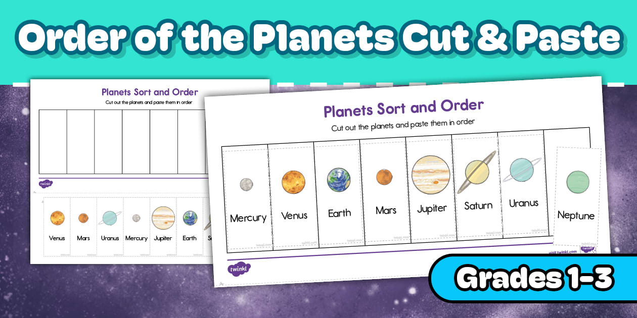 Planet Order Worksheet for K-2nd Grade | Twinkl USA