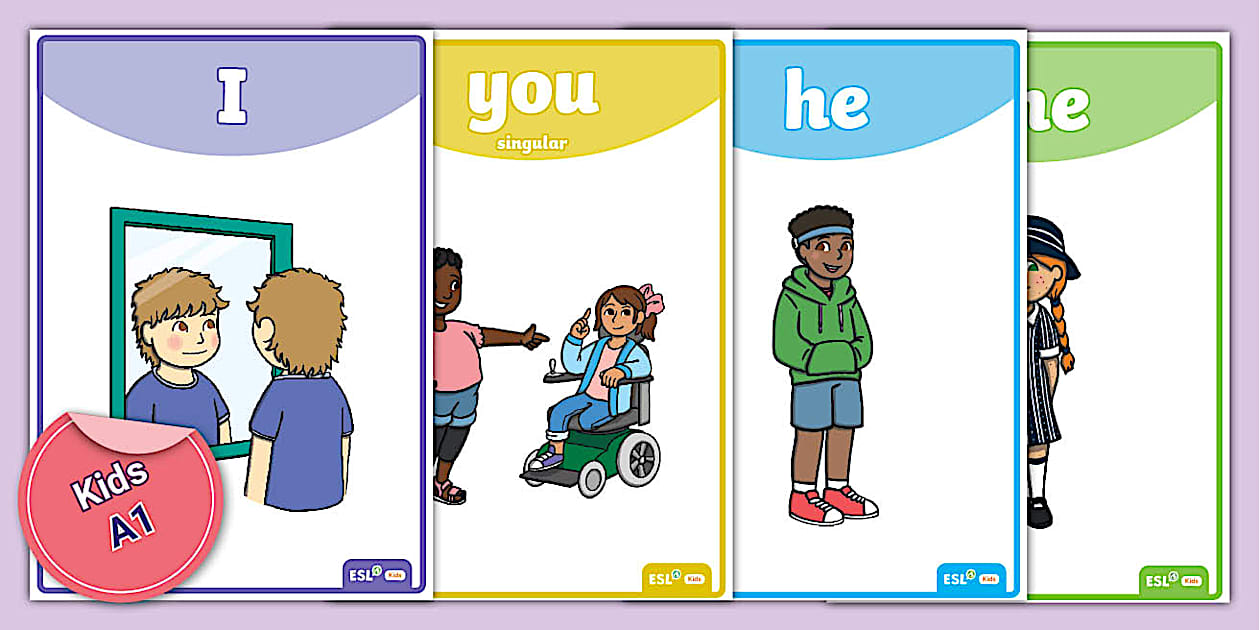 ESL Subject Pronoun Posters by Twinkl (teacher made)