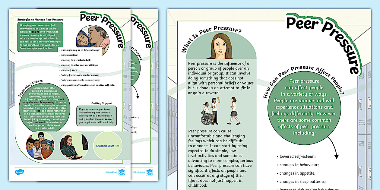 Peer Pressure: Children's Information Sheet (Teacher-Made)