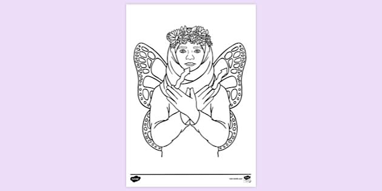 BSL Butterfly Colouring Sheets | Colouring Pages - Twinkl
