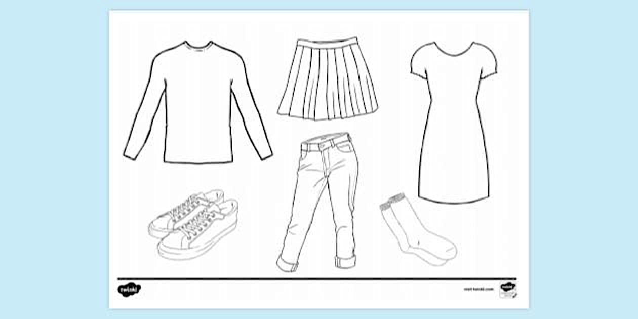 Outfits Colouring | Colouring Sheets (teacher made) - Twinkl