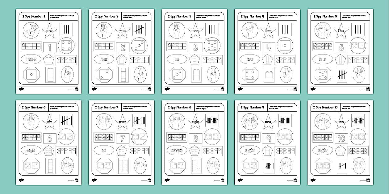 Number Sense I Spy Numbers 1-10 Activity Pack (Teacher-Made)