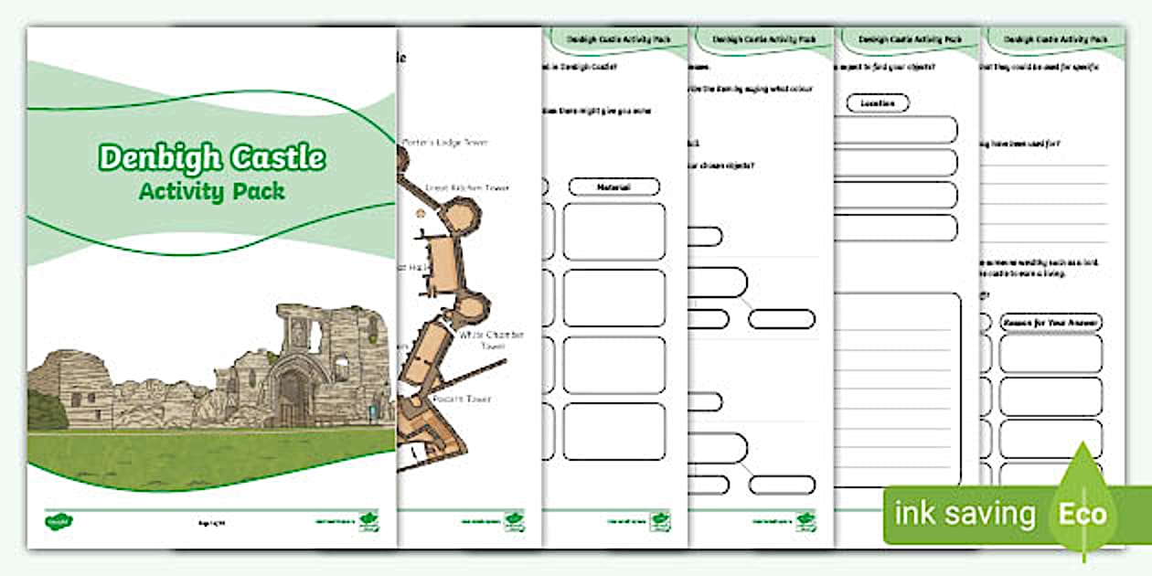Denbigh Castle Activity Pack - Welsh History - Twinkl