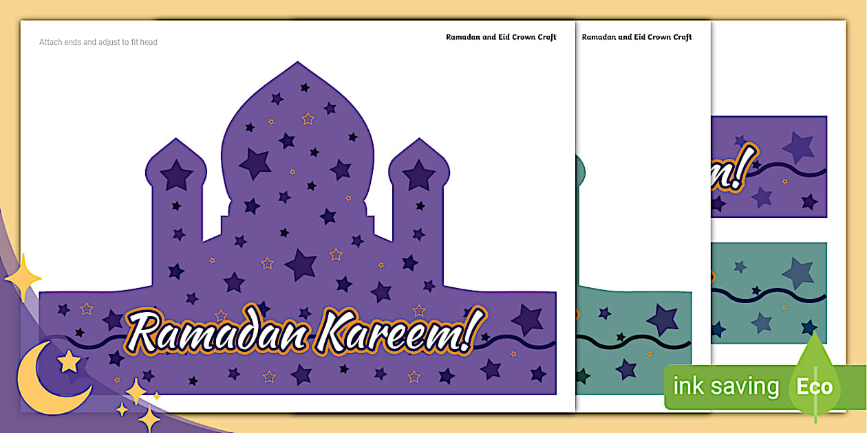 Ramadan and Eid Crown Craft - Ramadan Activity for Kids