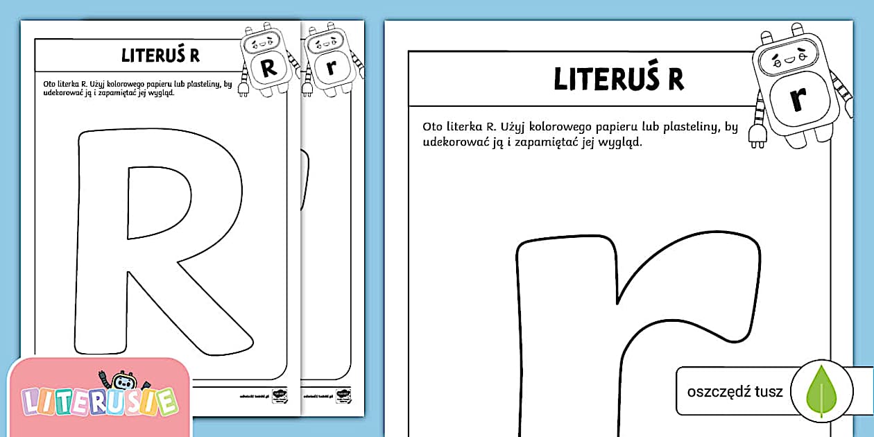 Literuś R | Dekorowanie literki R | Praca plastyczna