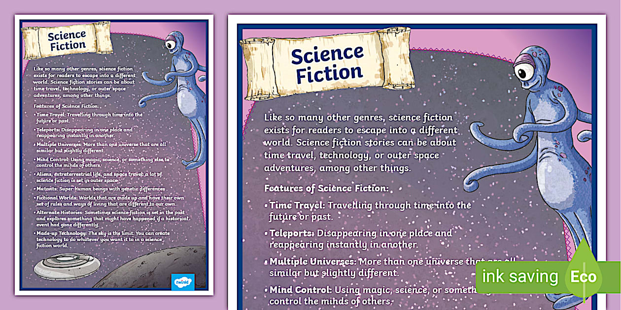 Narrative Genres Info Sheet - Science Fiction (teacher made)
