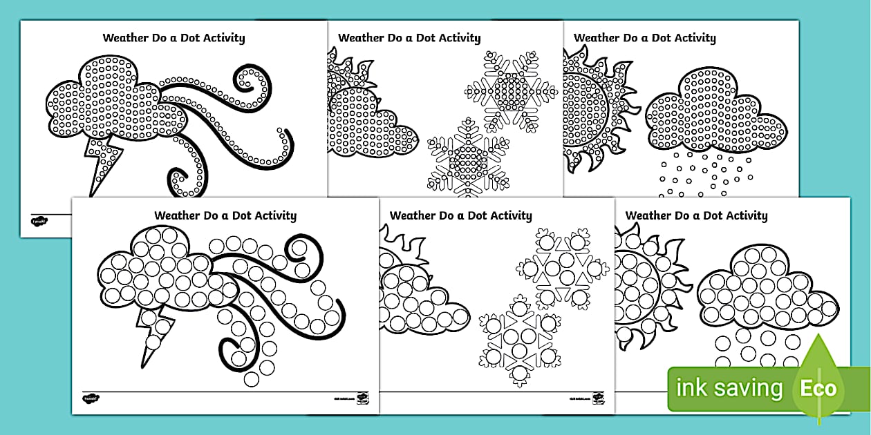 Weather Do a Dot Activity | Twinkl (teacher made) - Twinkl