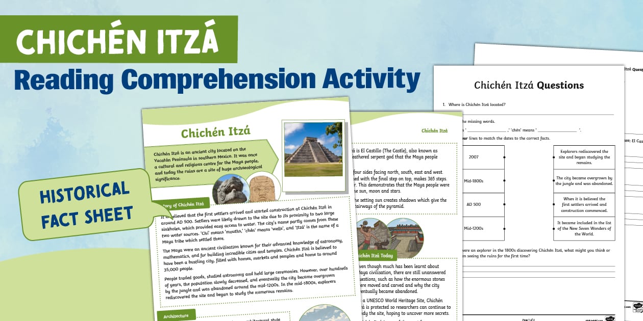 UKS2 Chichén Itzá Reading Comprehension Activity