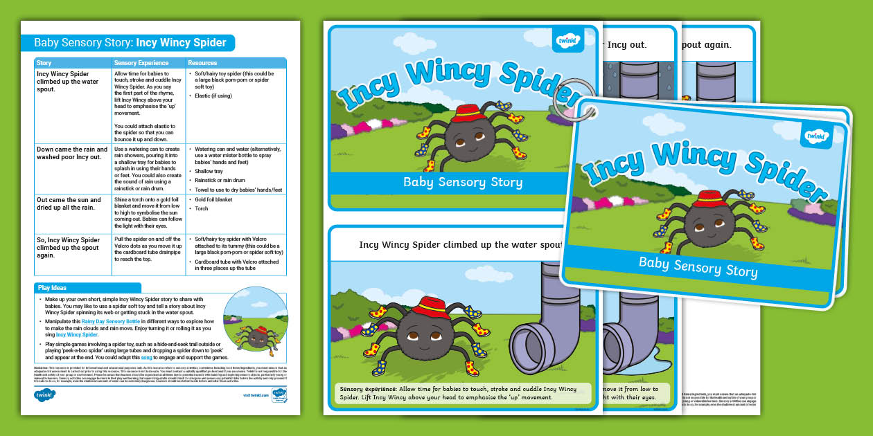 Baby Sensory Story: Incy Wincy Spider | Nursery Rhymes