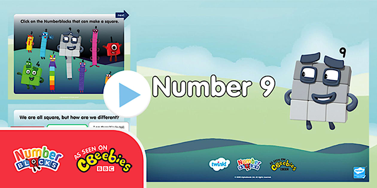 👉 Numberblocks: Number Nine Are They Square? PowerPoint
