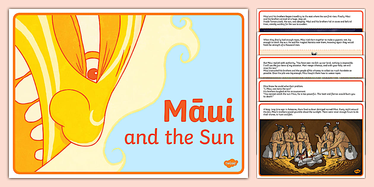 Māui and the Sun Story Cards - Twinkl