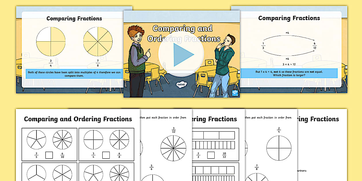 Ordering Fractions Game | Teacher-created activity | Twinkl