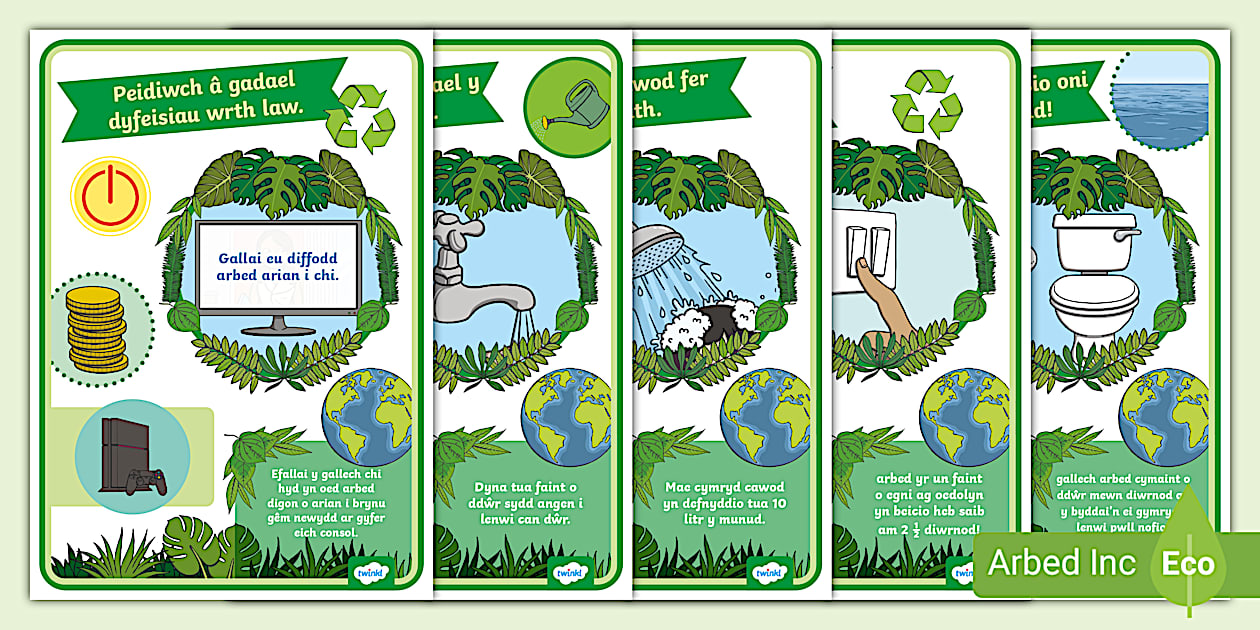 Poster Ffeithiau Arbed Ynni