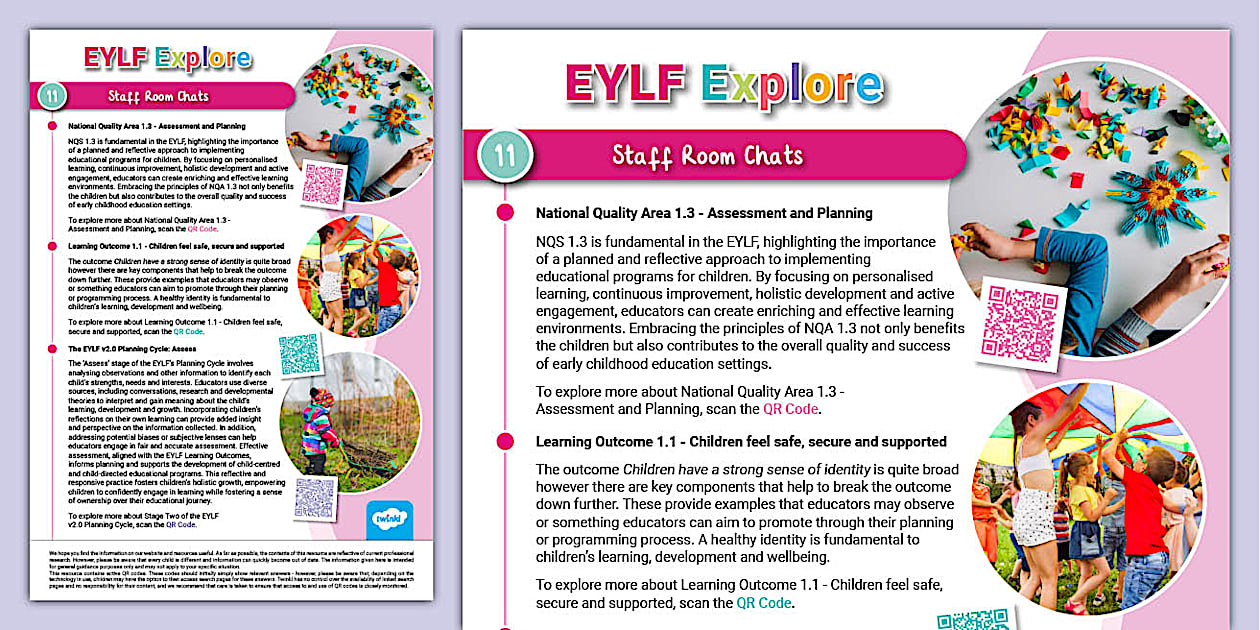 EYLF Explore Vol 11 (teacher made) - Twinkl
