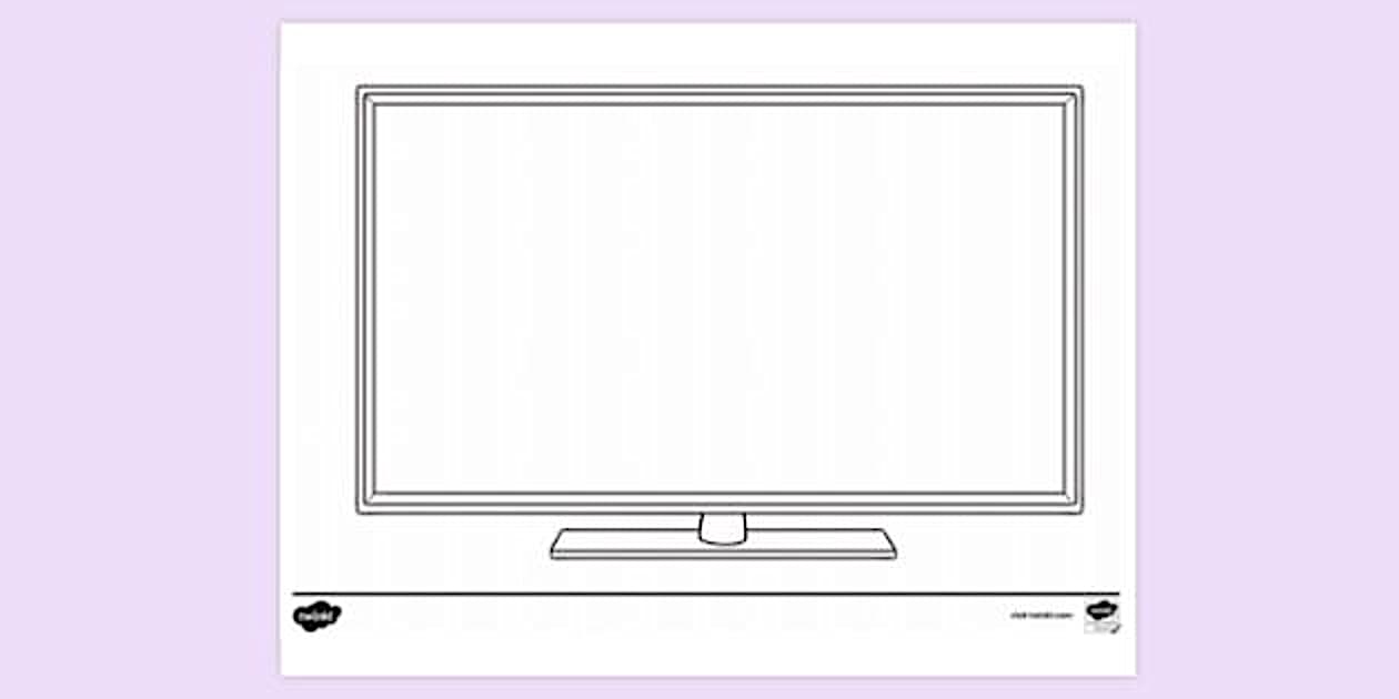 TV Colouring | Colouring Sheets (teacher made) - Twinkl