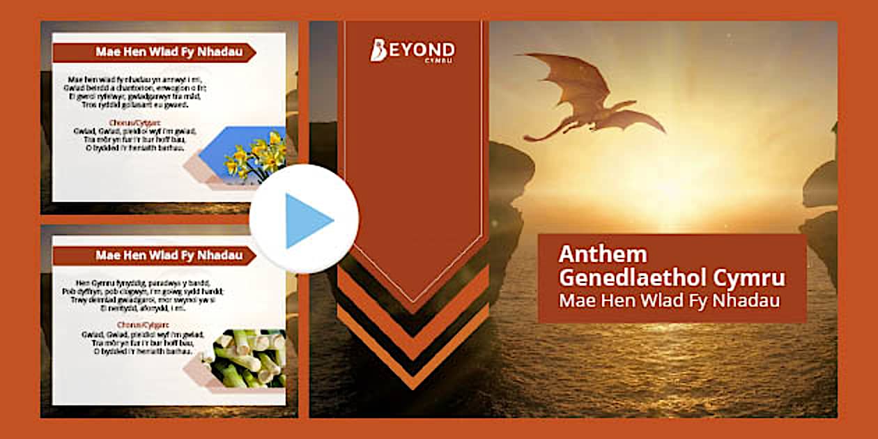 Bilingual Welsh National Anthem Powerpoint (Teacher-Made)