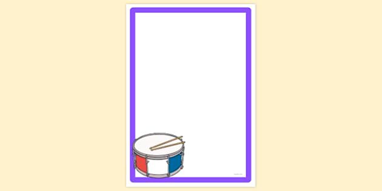 Drum Page Border | Page Borders | Twinkl Resources