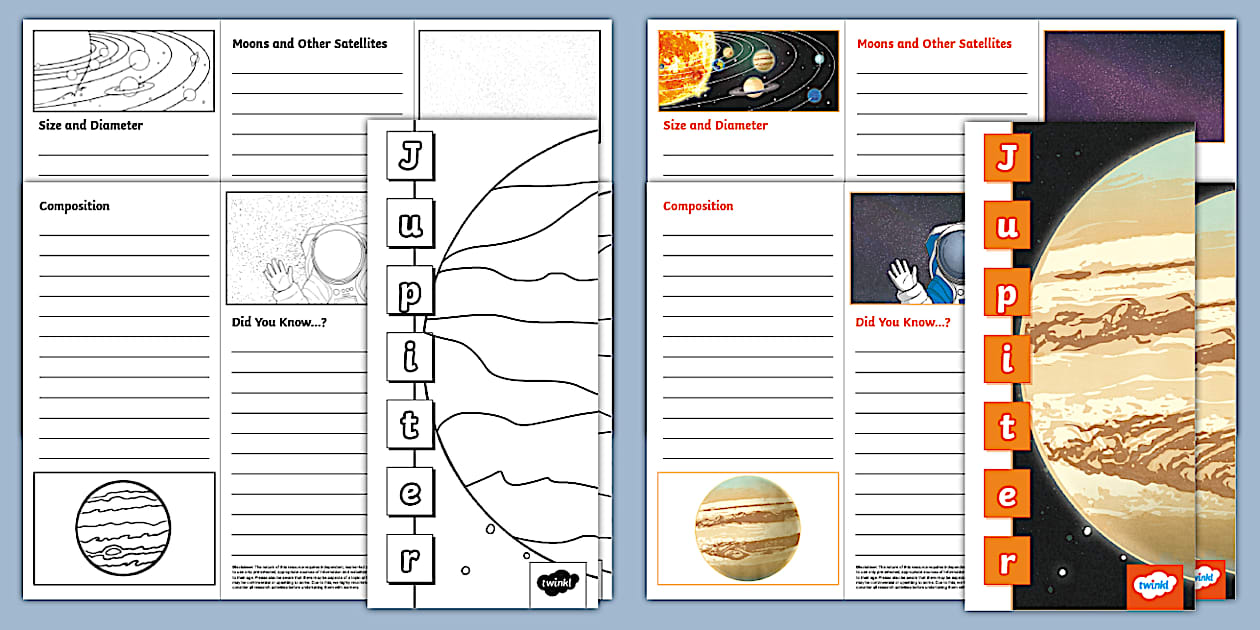 Jupiter Leaflet Template (teacher made) - Twinkl