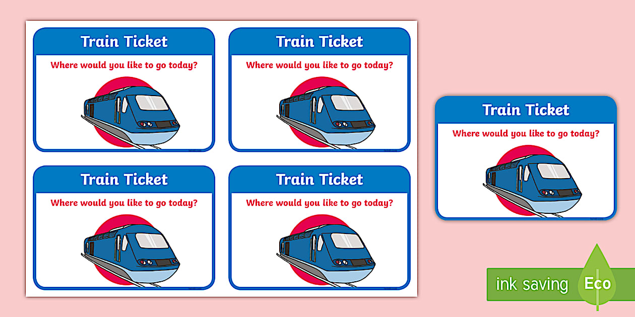 Role-Play Train Ticket Cut-Outs (teacher made) - Twinkl