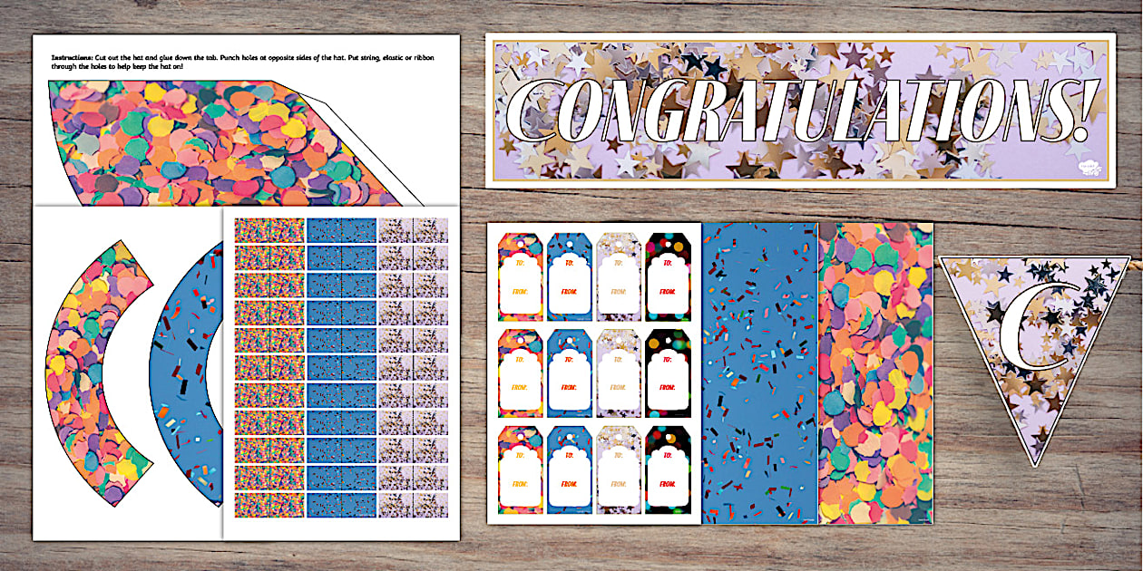 Congratulations Party Decorations Pack | Twinkl Party