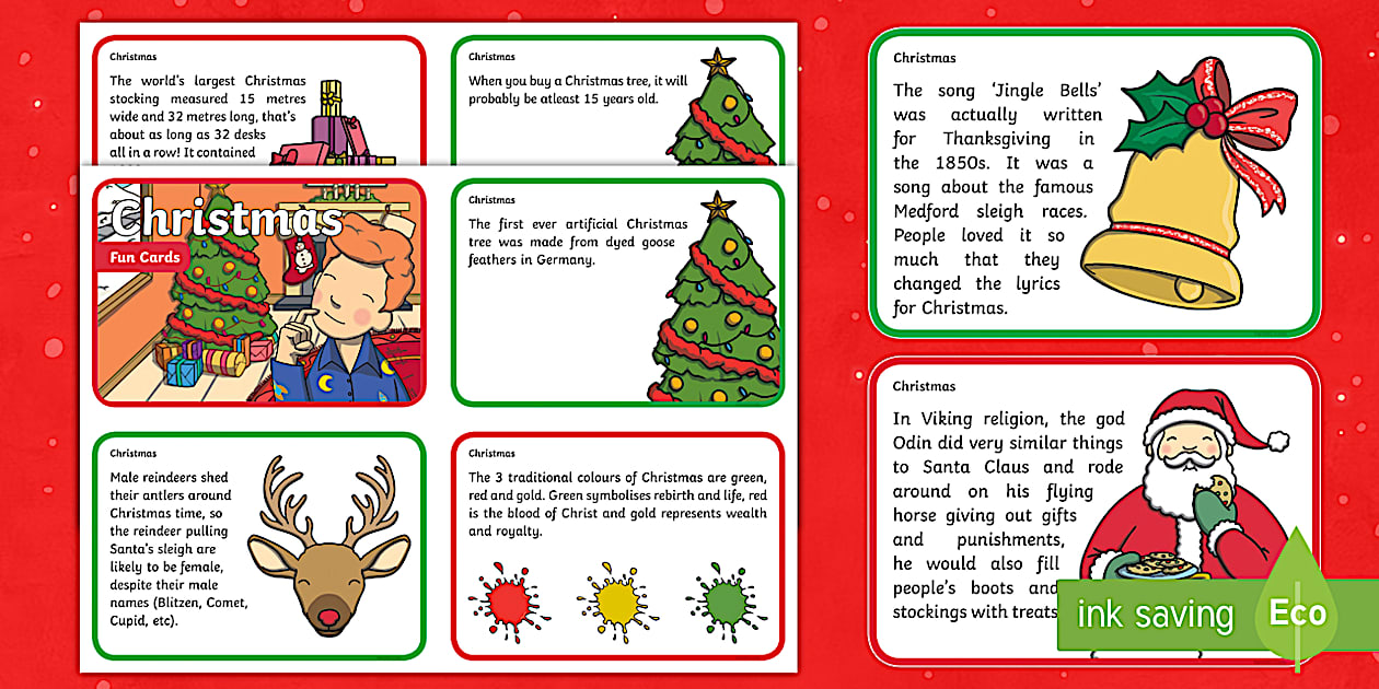 Christmas Fact Cards - Wales (teacher made) - Twinkl