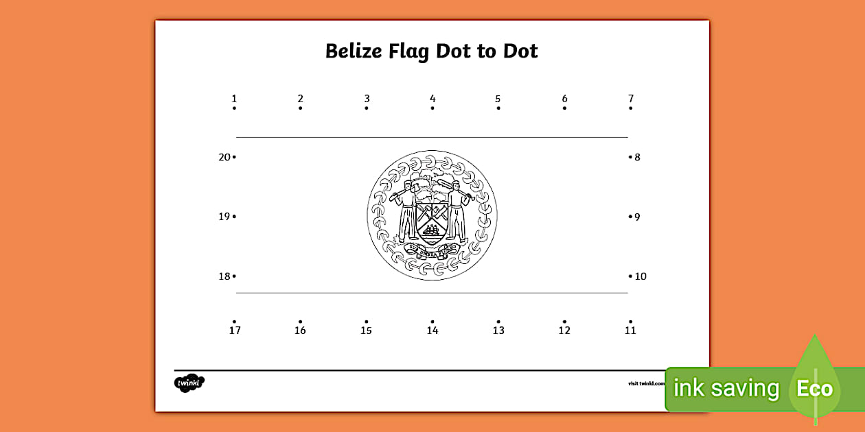 Belize Flag Dot to Dot Worksheet - Dot to Dot | Twinkl
