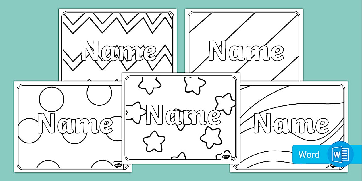 Student Name Coloring Sheet | Resource | Twinkl USA - Twinkl