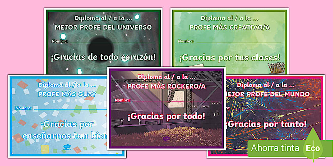 Diplomas: Mejor profe (teacher made) - Twinkl