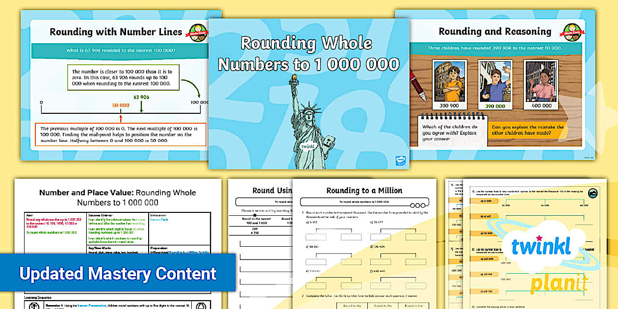 👉 Y5 Rounding Whole Numbers to 1 000 000 PlanIt Maths Lesson 2