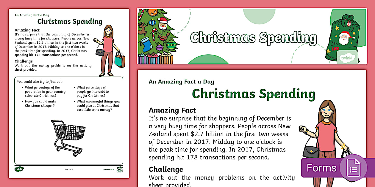 New Zealand Christmas Spending Activity (teacher made)