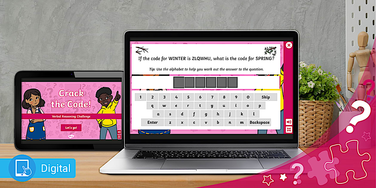 Crack the Code! Verbal Reasoning Challenge Game | Twinkl Go!
