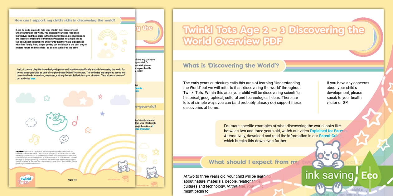 2-3 Years Discovering the World Overview