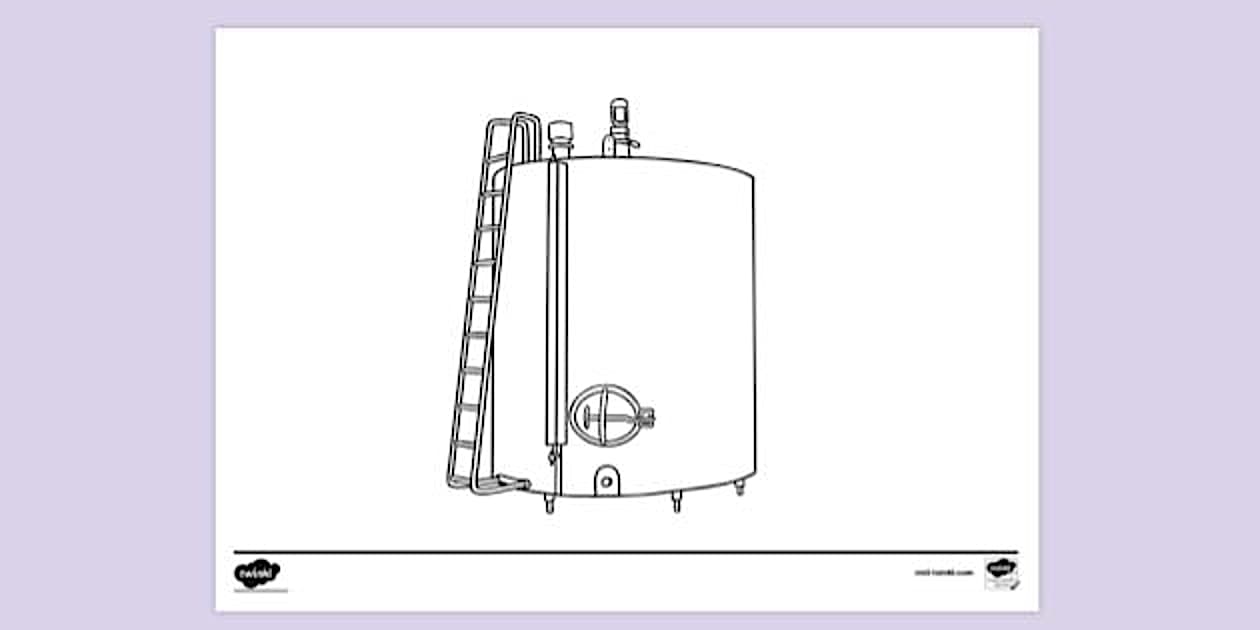 Milk Storage Tank Colouring Sheet | Colouring Pages - Twinkl