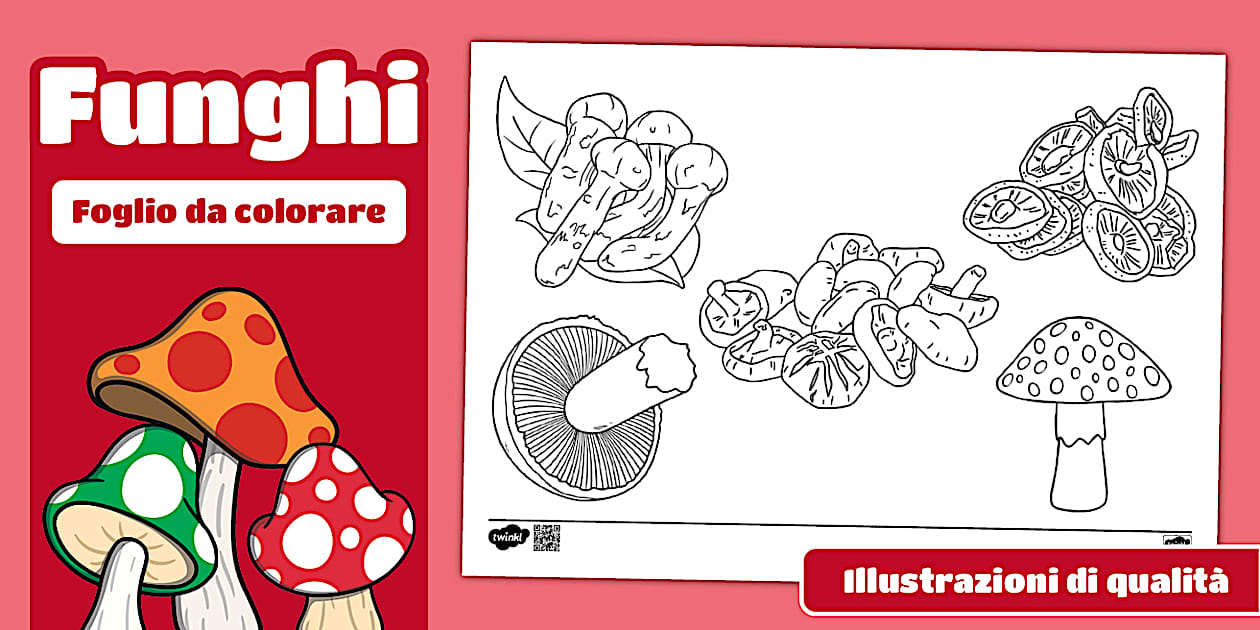 Foglio da colorare: Funghi