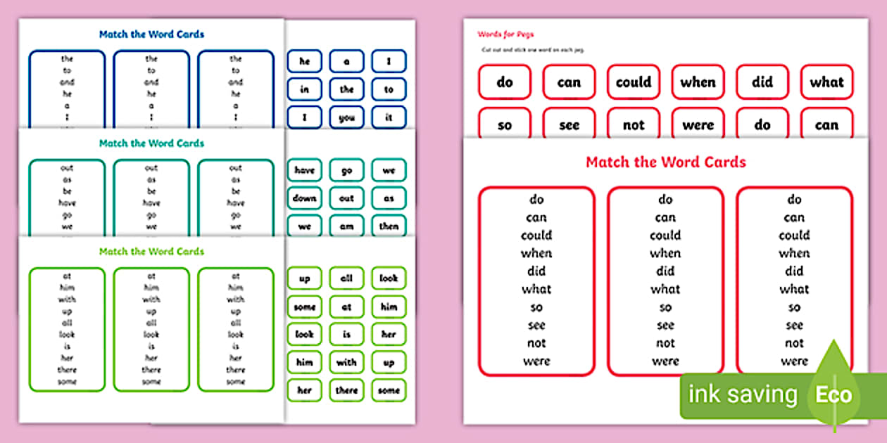 Senior Infants Spelling List Pack | High Frequency Words