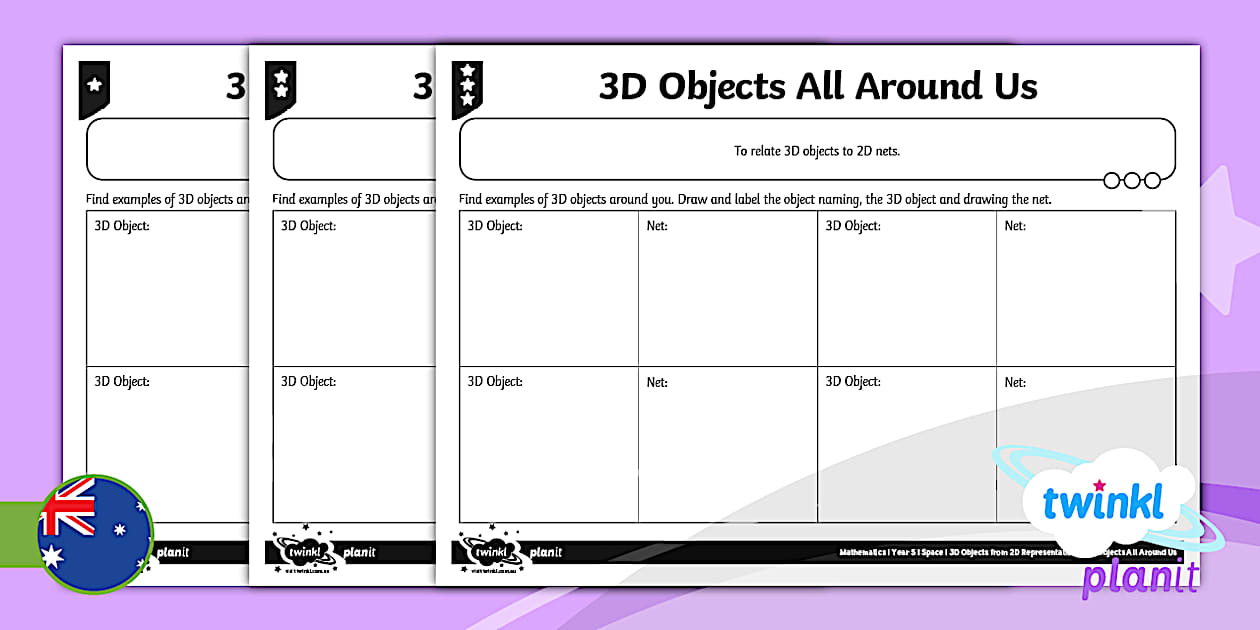 Year 5 Space: 3D Objects All Around Us Home Learning Tasks