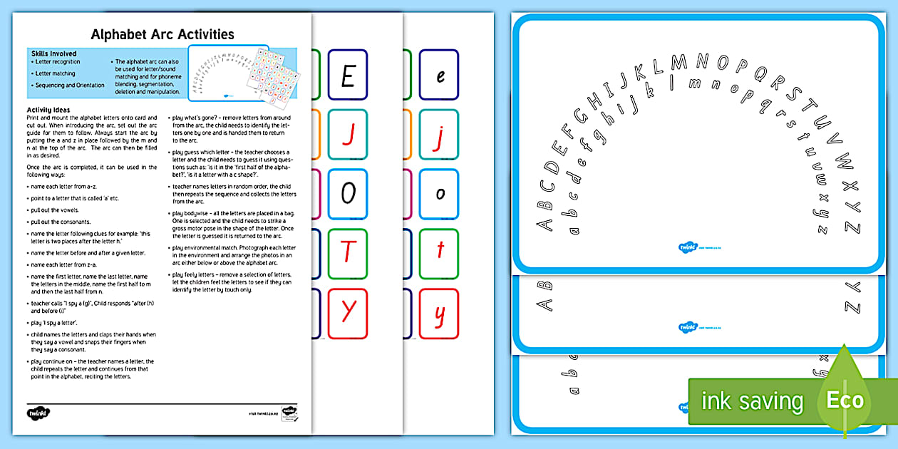 Editable Alphabet Arc Resource Pack and Teaching Ideas