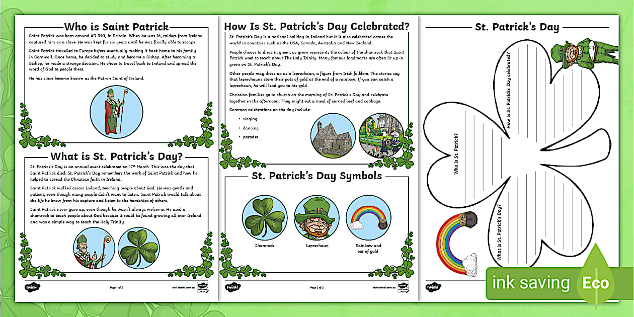 St. Patrick's Day Fact Finding Scavenger Hunt