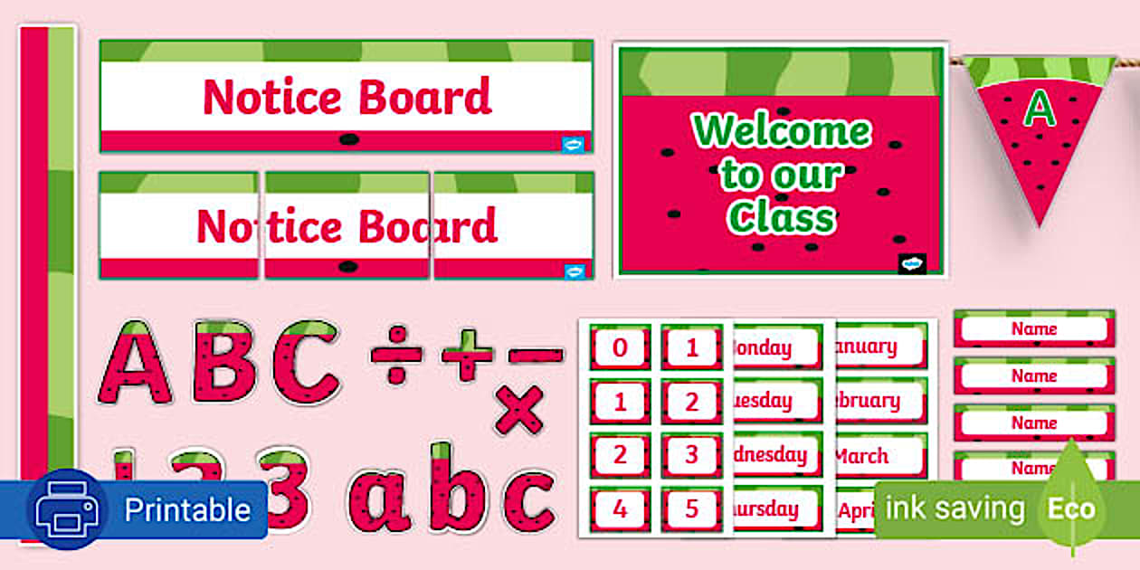 Watermelon Classroom Display Pack | Classroom Decor - Twinkl