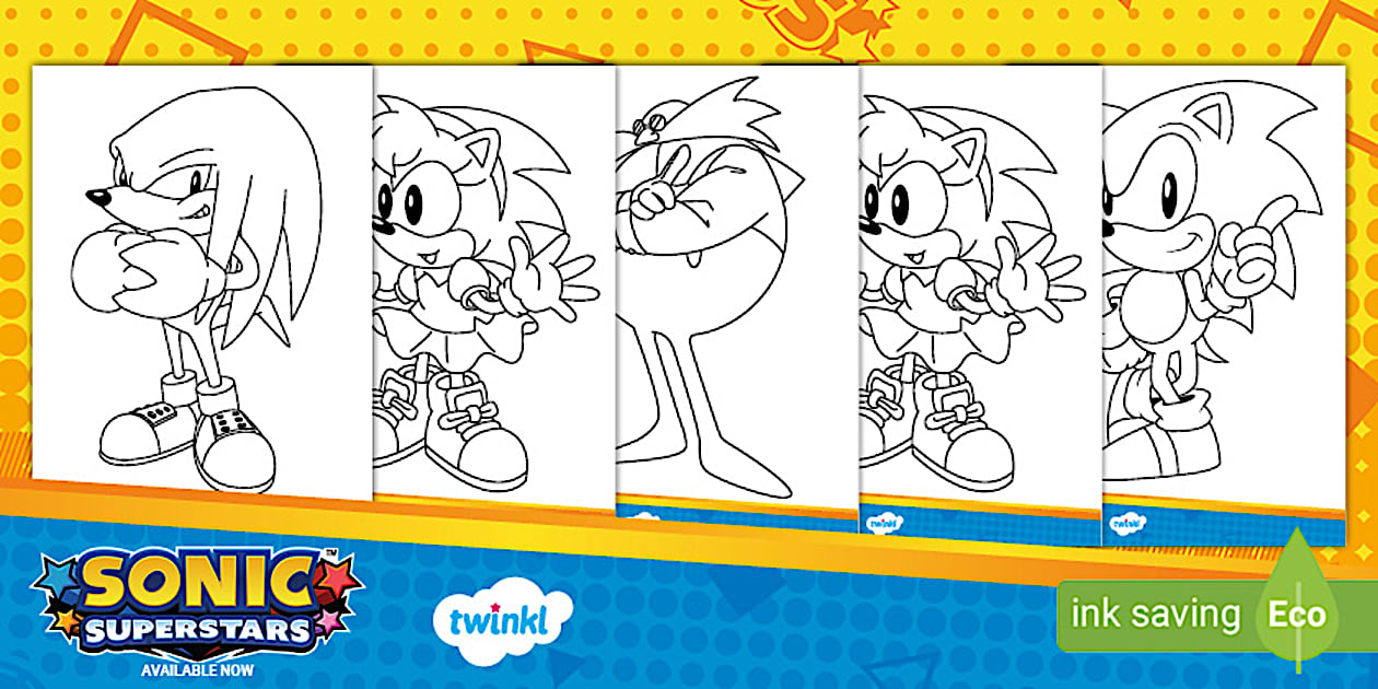 FREE! - Sonic Colouring Sheets | Sonic the Hedgehog | SEGA