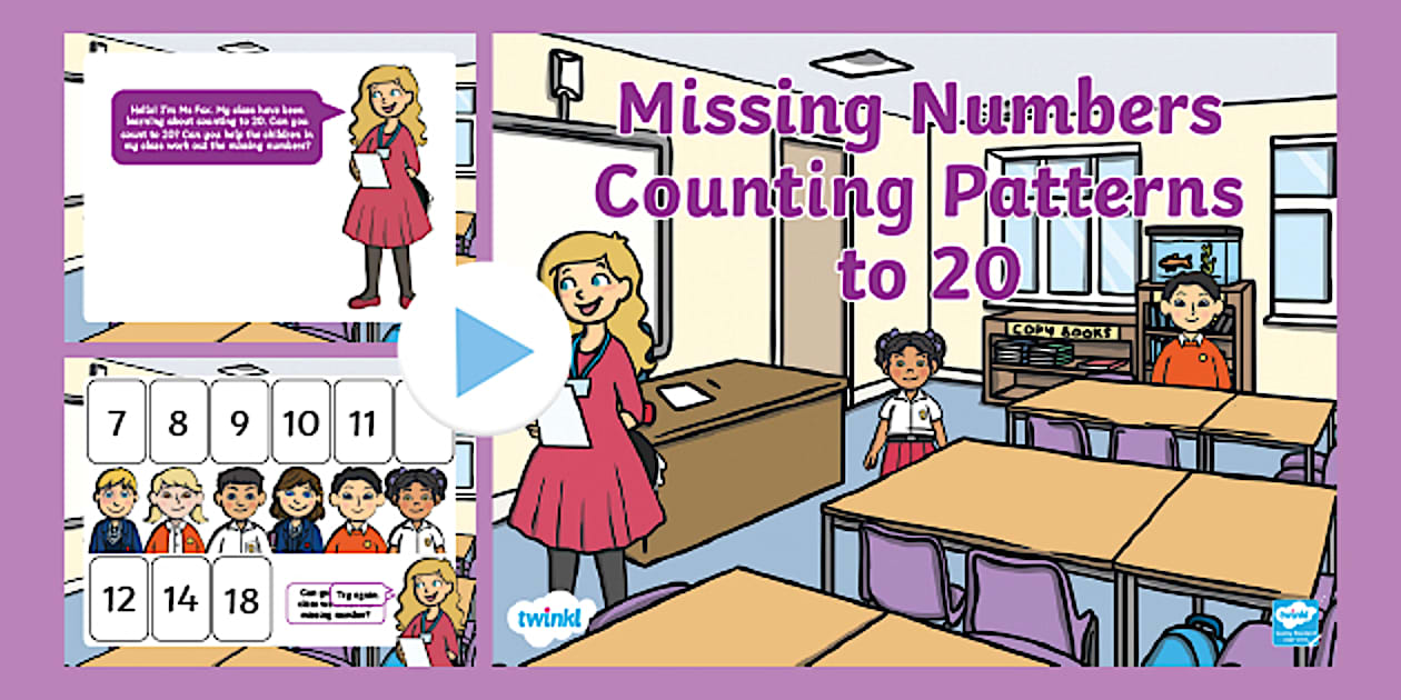 👉 Missing Numbers Counting Patterns to 20 PowerPoint